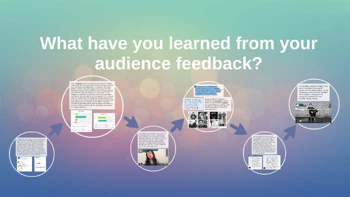 What have you learned from your audience feedback? by Emily Philpott