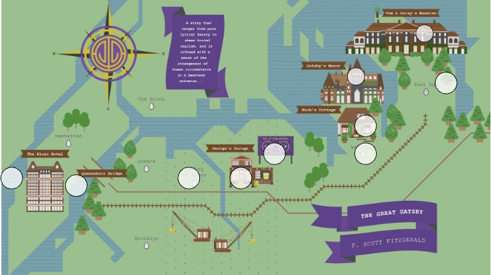 The Great Gatsby Map by Emily Herron on Prezi