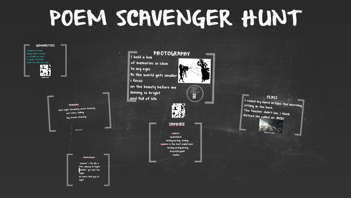 POEM SCAVENGER HUNT by Sierra Sanders on Prezi