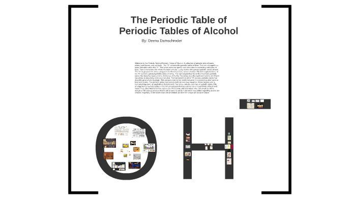 The Periodic Table of Periodic Tables of Alcohol by Deena Damschroder ...