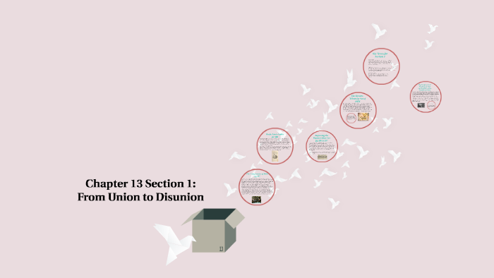 Chapter 13 Section 1: From Union to Disunion by Khristine Bautista on Prezi