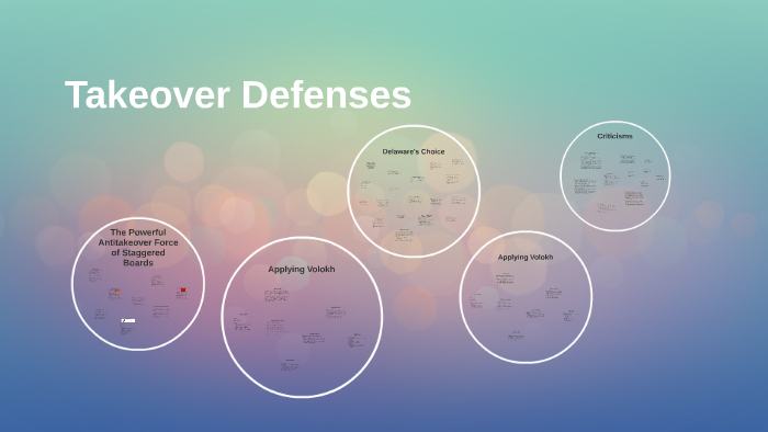 Takeover Defenses by Michael Farag on Prezi