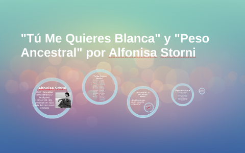 "Tú Me Quieres Blanca" y "Peso Ancestral" por Alfonisa Storn by Hayley ...