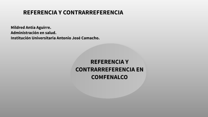 REFERENCIA Y CONTRARREFERENCIA by Mildred Antia on Prezi