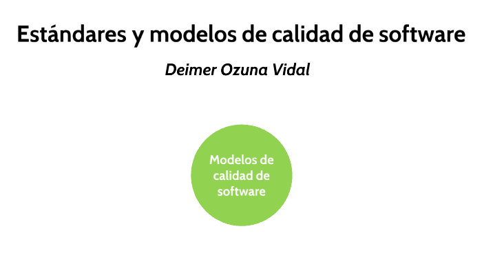 Estándares y modelos de calidad del software by Sr. Vidaloz on Prezi