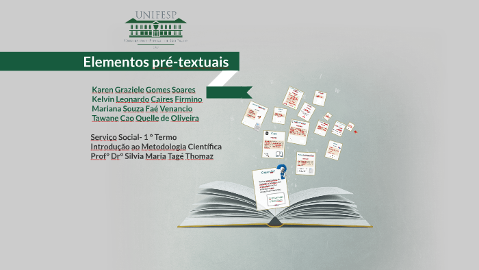 Elementos pré-textuais by Tawane Cao on Prezi