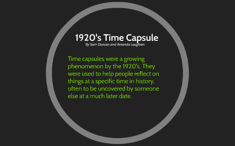 1920's Time Capsule by Amanda Loughren on Prezi