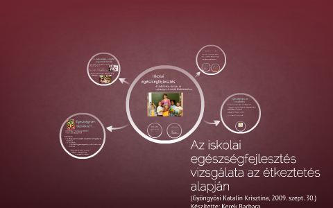 Az iskolai egészségfejlesztés vizsgálata az étkeztetés alapj by Barbara ...