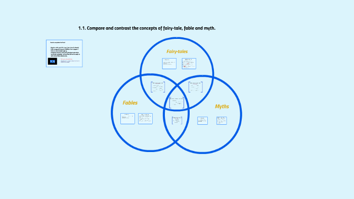 Venn Diagram; Fairy Tales, Fable and Myth by Anya Ward on Prezi