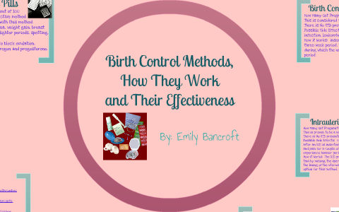Birth Control Methods and Effectiveness of them by Emily Bancroft