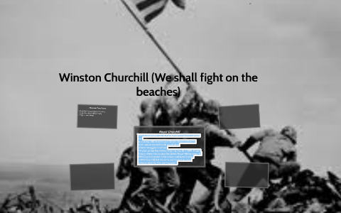 Winston Churchill (We shall fight on the beaches) by Hunter Thompson