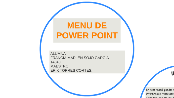 MENU DE POWER POINT by francia marlen sojo garcia on Prezi