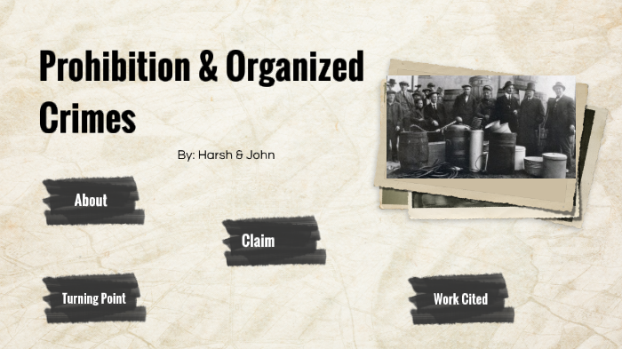 Prohibition and Organized Crimes during the 1920s by Harsh Patel on Prezi