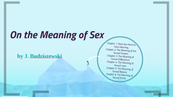 On The Meaning Of Sex By Allie Turner