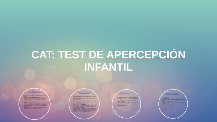 CAT: TEST DE APERCEPCIÓN INFANTIL by Maricel MA on Prezi