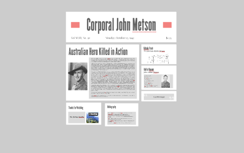 Corporal John Metson by James Scarfo on Prezi