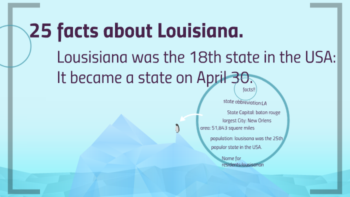 25 facts about louisiana. by Hashem A, on Prezi