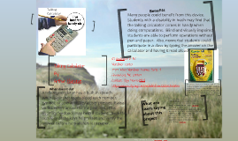 Assistive Technology Talking Calculator by Arthur Hairston on Prezi