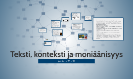 Teksti, konteksti ja moniäänisyys by Pauliina Ruisniemi on Prezi