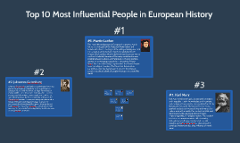 Top 10 Most Influential People in European History by Samantha Gassie ...